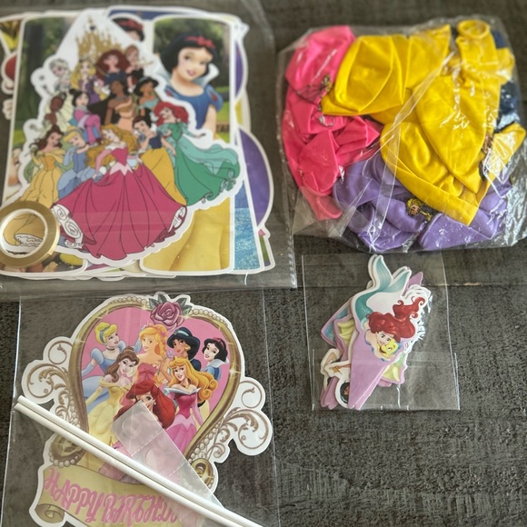 Disney | Party Supplies | Disney Princess Party Set With Pink Yellow ...